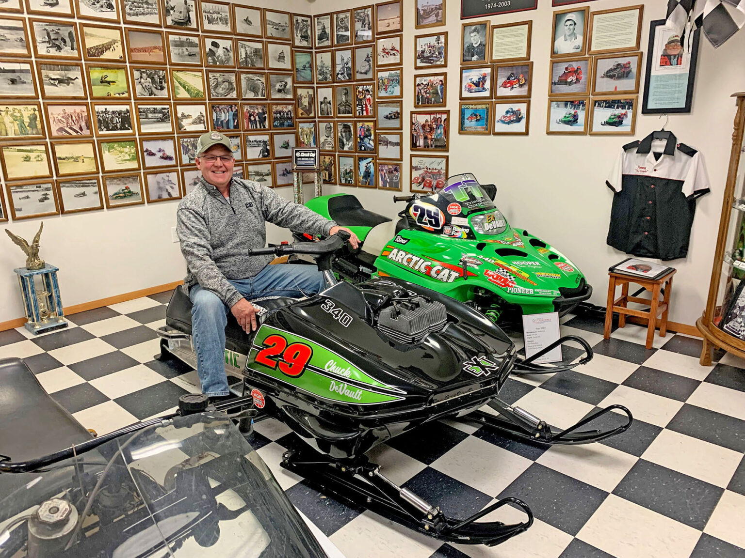 1973 Arctic Cat EXT 340 – Chuck DeVault #29 – World Snowmobile Headquarters